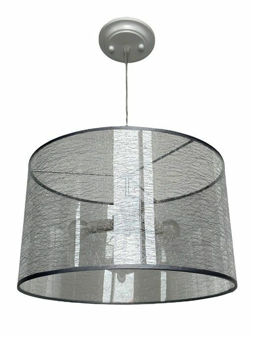 Люстра подвесная "Серебряные побеги" MariLuz, E14, 3 лампы, регулировка высоты, площадь освещения 14м²