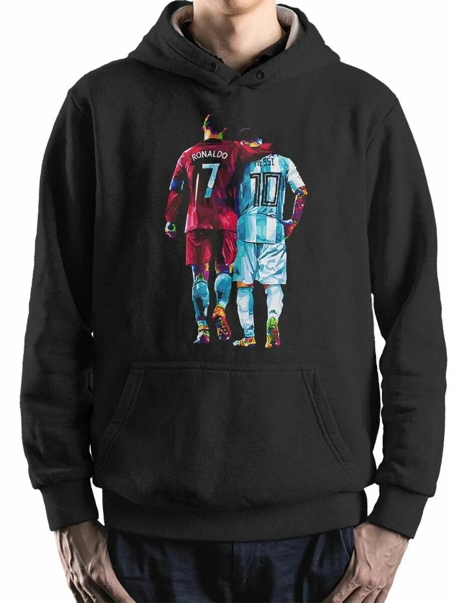 Толстовка Месси и Роналду / Толстовка с капюшоном