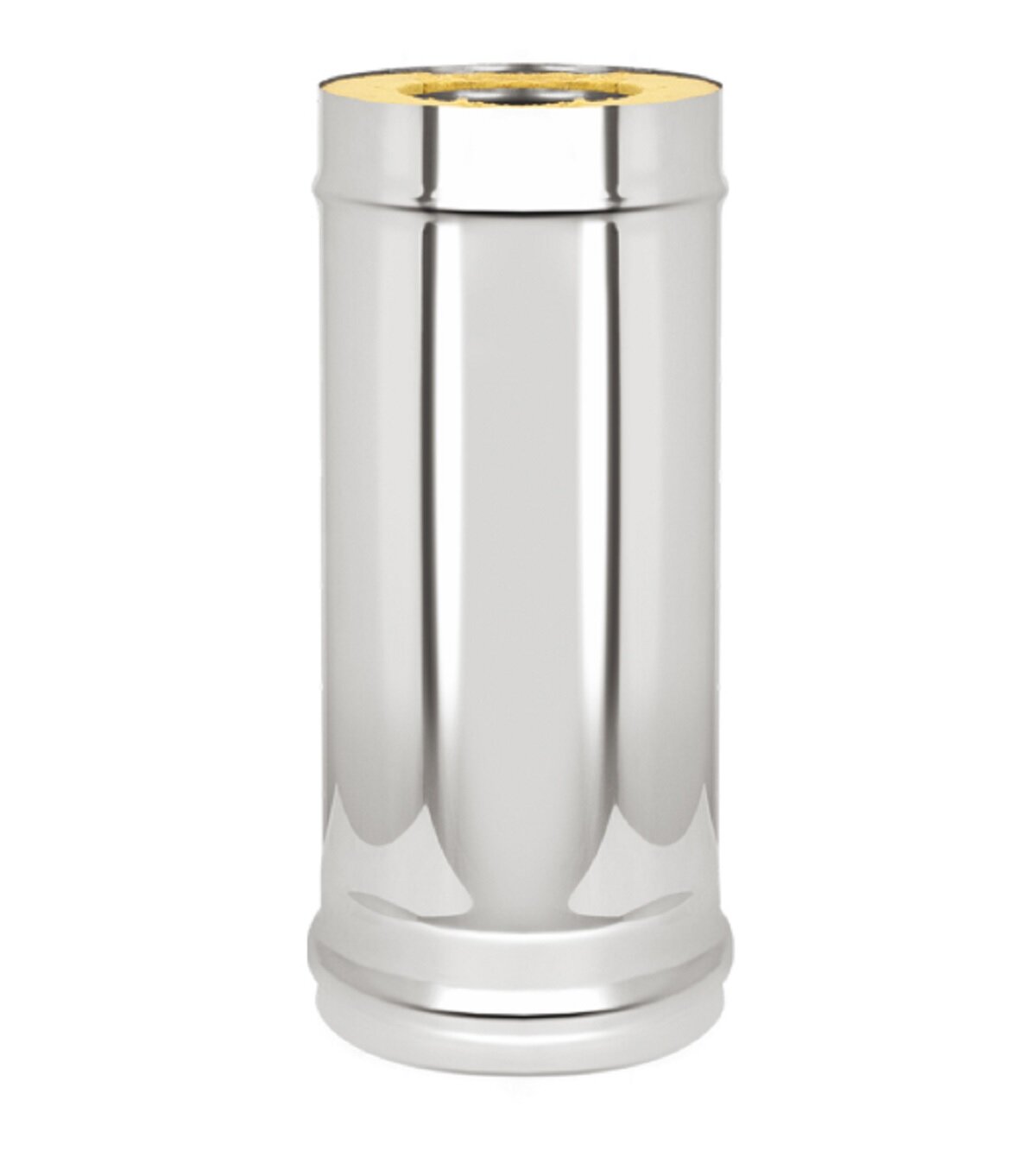 Сэндвич-труба Оц+Нерж сталь (AISI 430/0,5мм), L-0,5м диаметр дымохода: 120х180 мм