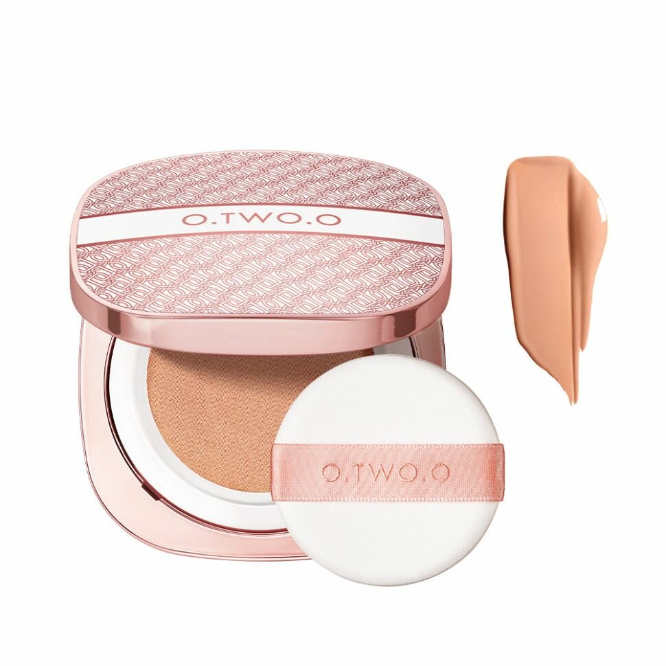 O.TWO.O, Крем-кушон Haute Matte, с сетчатой текстурой, в оттенке W01 (Темно-Бежевый), 10.5g