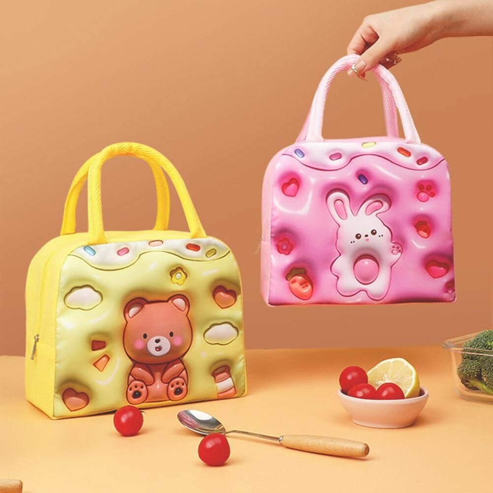 3D-мультяшная детская переносная сумка для ланча/Сумка-холодильник для ланча