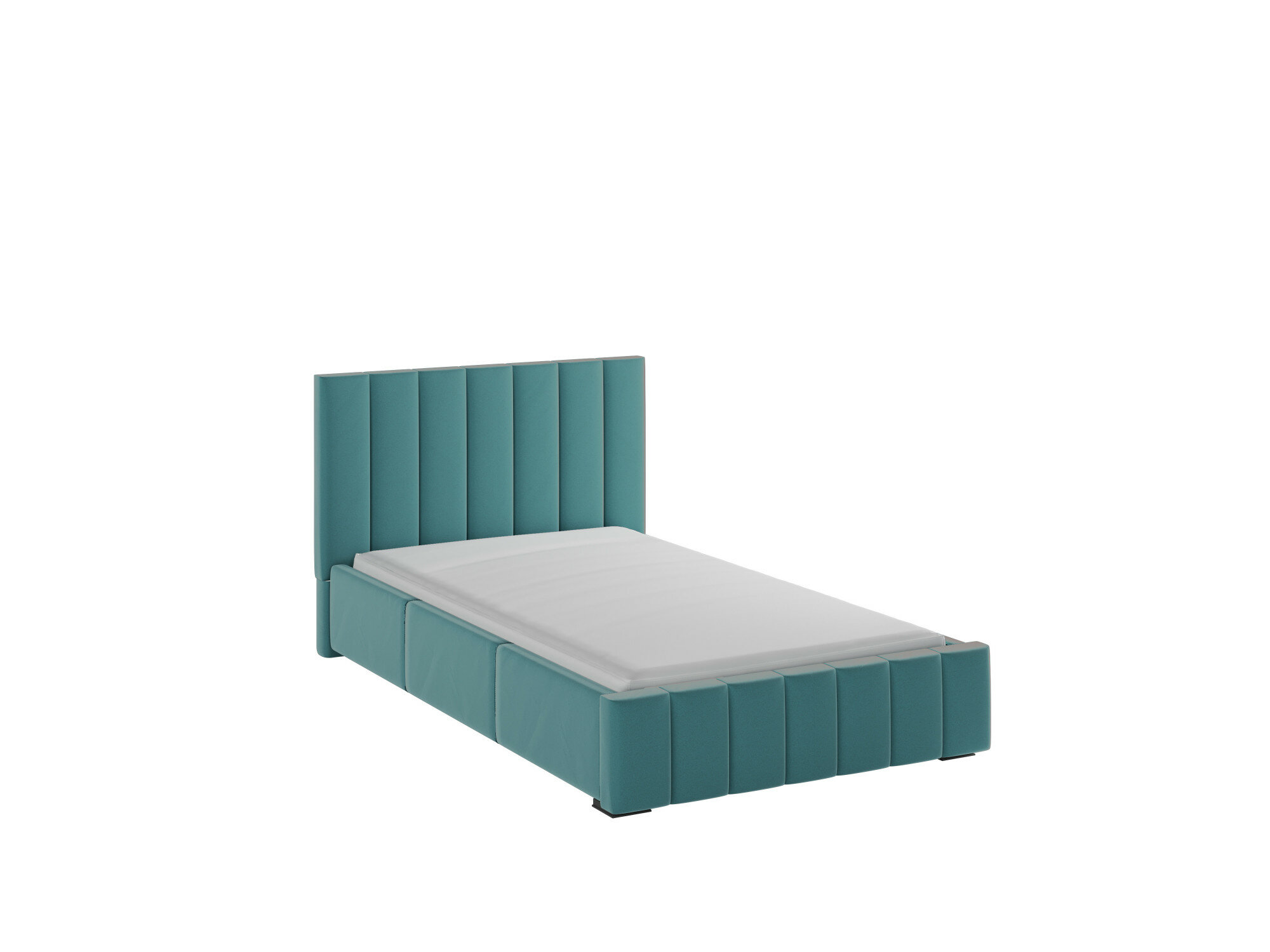 Кровать интерьерная, велюр 120, велюр бирюза, подъемный механизм