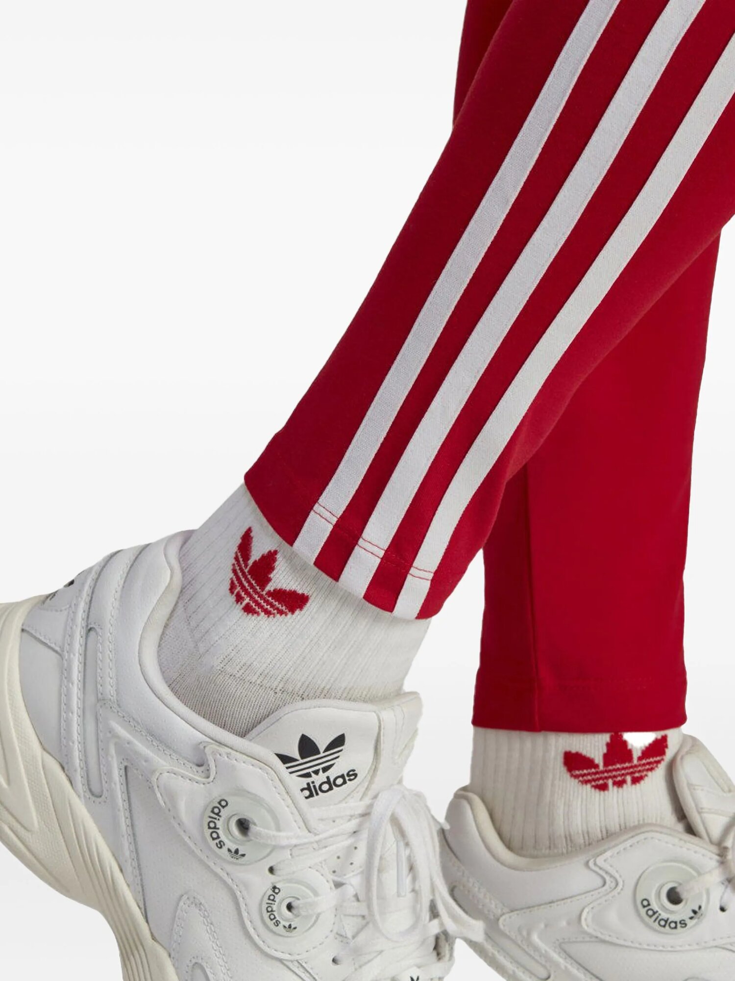 Легинсы adidas 3-Stripes Red, размер 4 UK, красный — фото 1