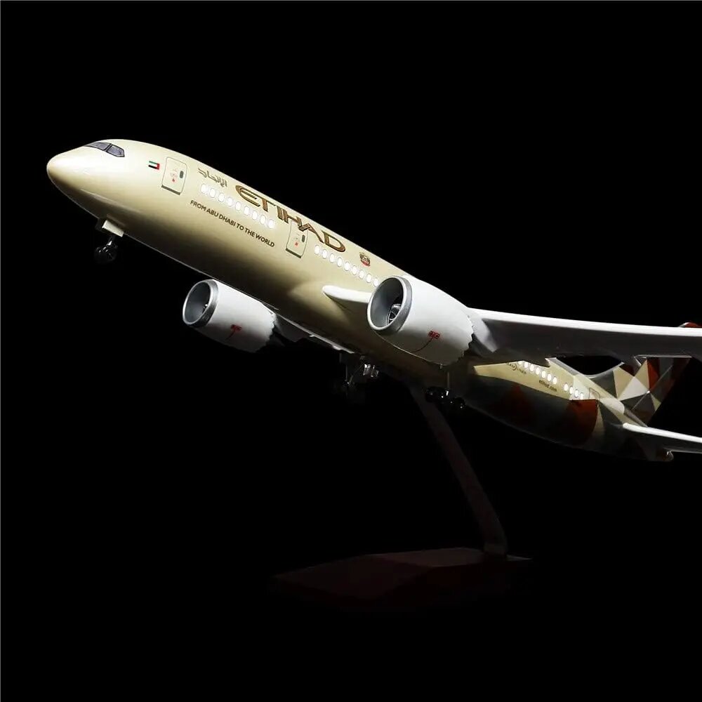 Модель самолета ZOCO Boeing 787 Etihad 47 см 787 W LED