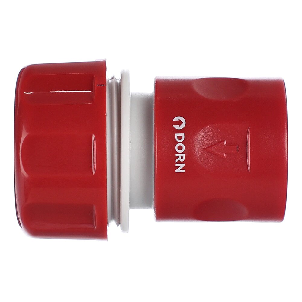 Соединитель DORN, для шлангов, с функцией аквастоп, 3/4", пластик