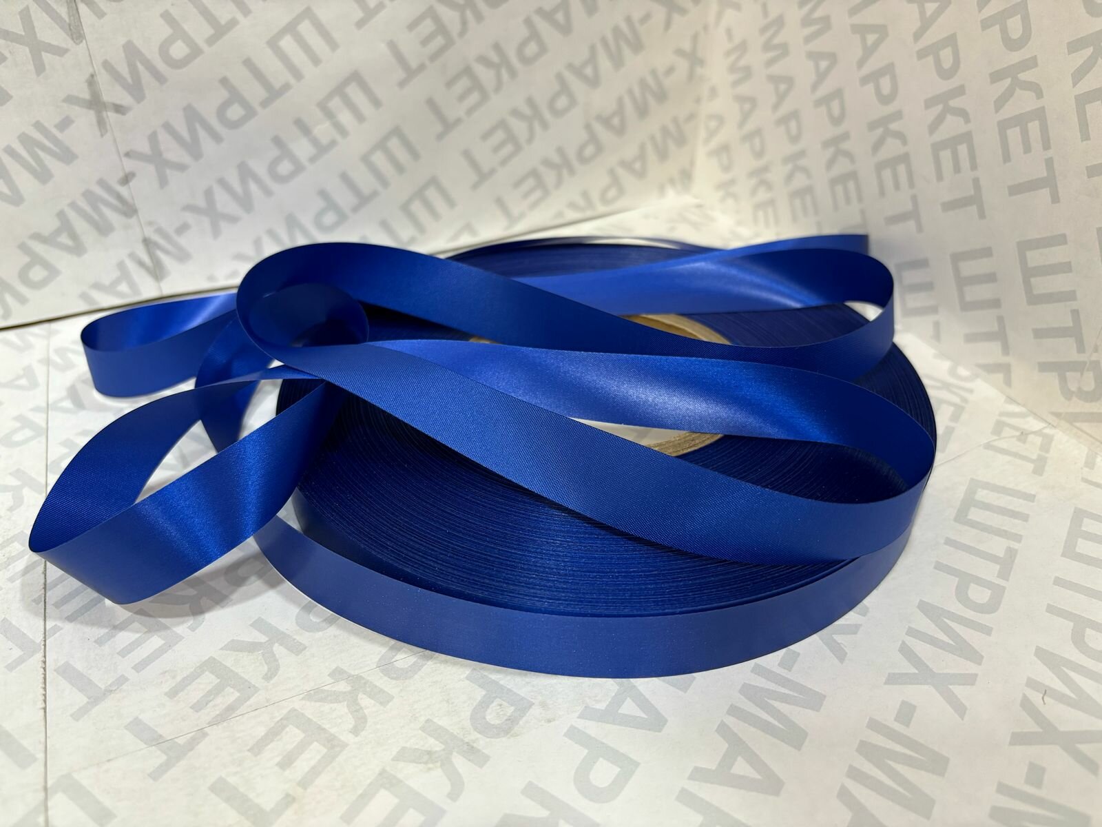 Лента сатиновая синяя 25х200 (для TT-печати) 1 рулон в комплекте