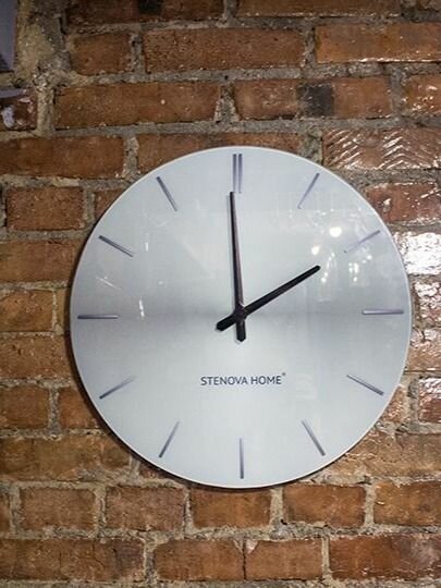 Часы настенные Mercury grey D50см, стекло. STENOVA HOME