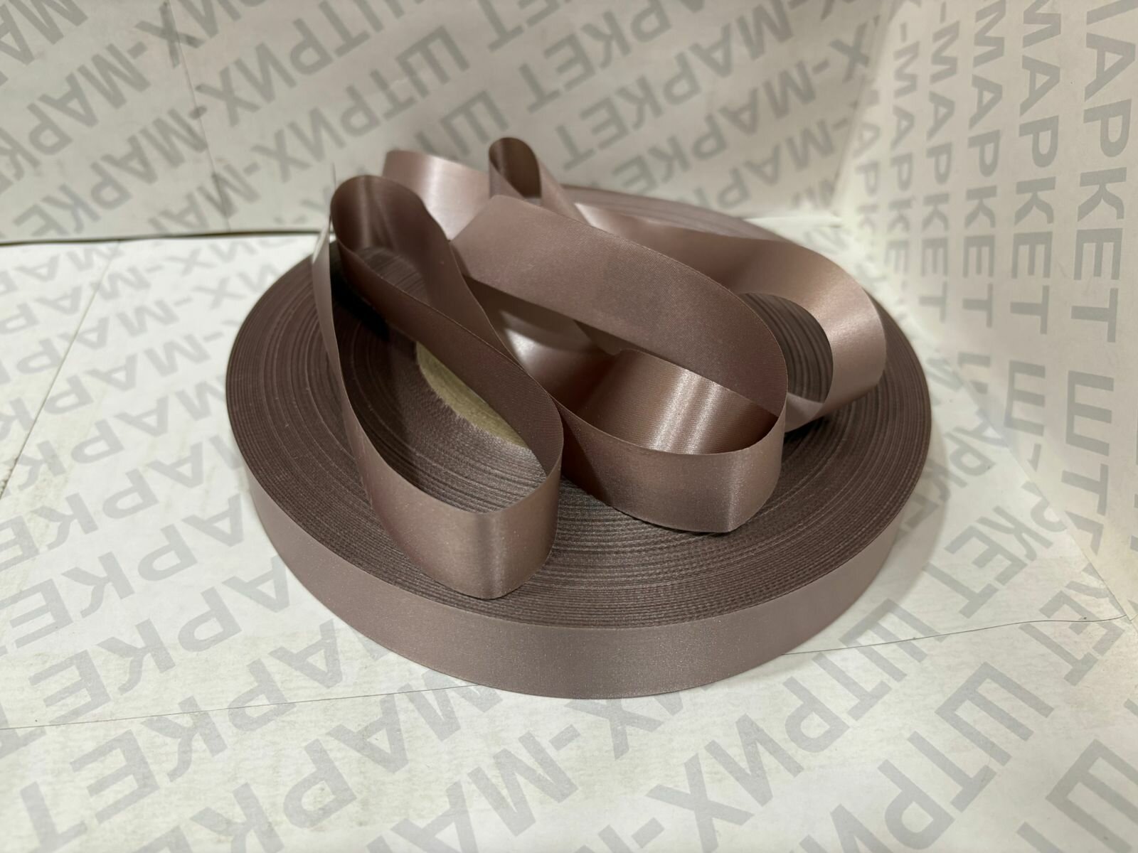 Лента сатиновая имбирная 25х200 (для TT-печати) 1 рулон в комплекте