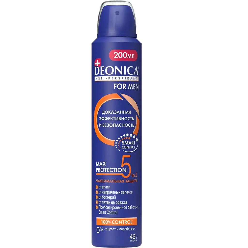 Дезодорант-антиперспирант Deonica For Men Max Protection 5в1 спрей 200 мл 1 шт