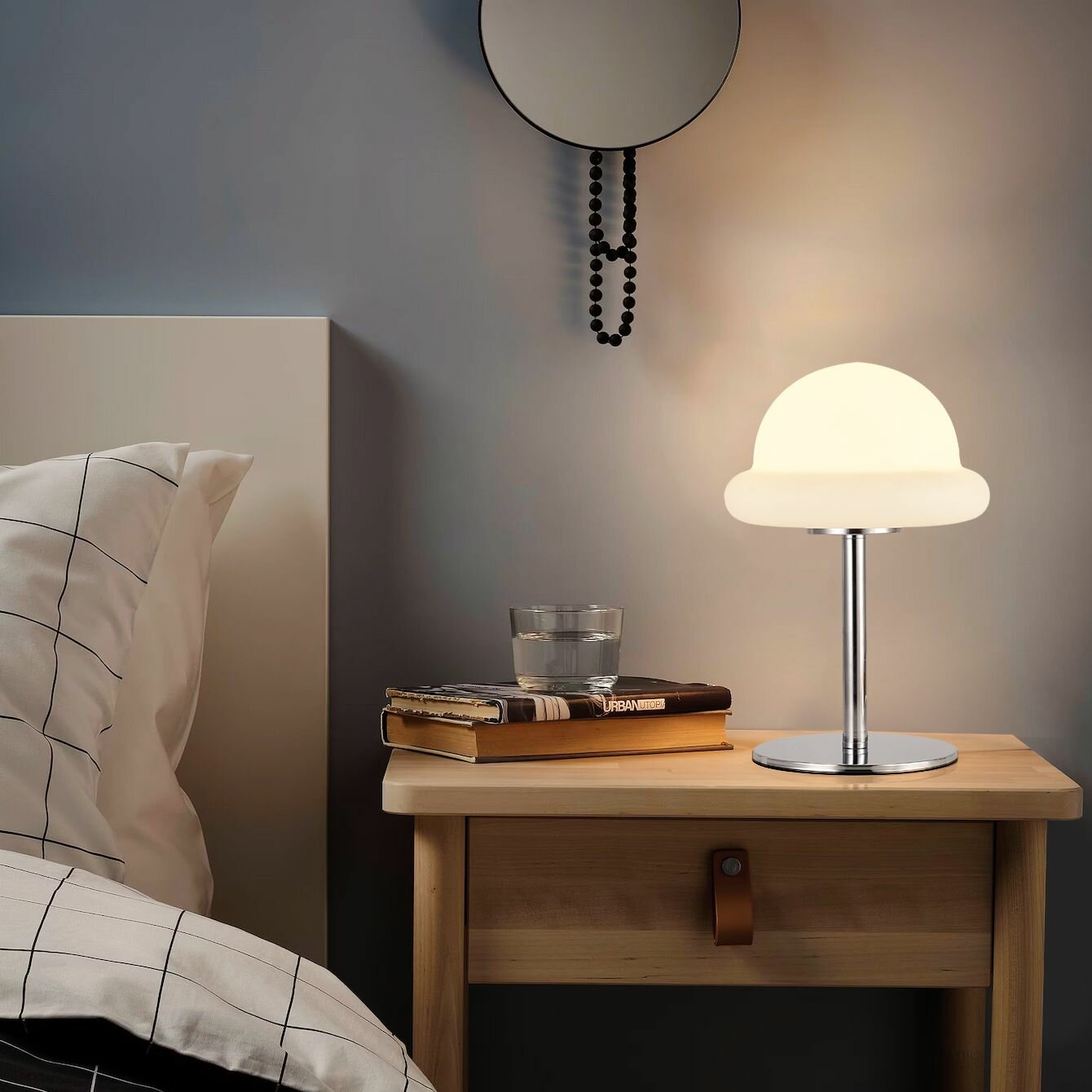 Светодиодная монохромная регулируемая подсветка / форма гриба подходит для гостиной, офисной декоративной настольной лампы