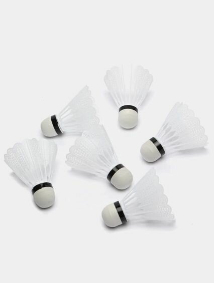 Волан для бадминтона, 6 шт, пластик