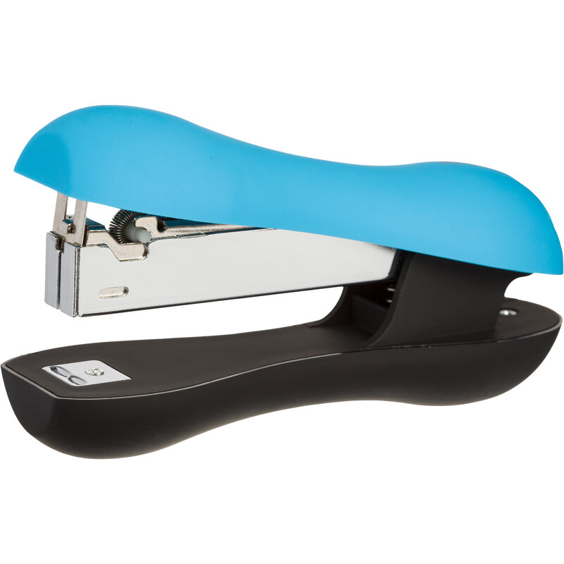 Степлер вертикальный Attache Comfort до 20 листов черный/голубой