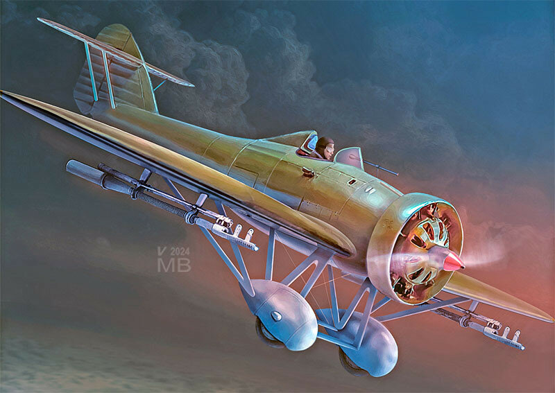 Сборная бумажная модель Самолет Григорович И-Z - Картонная фабрика №8 (Журнал)