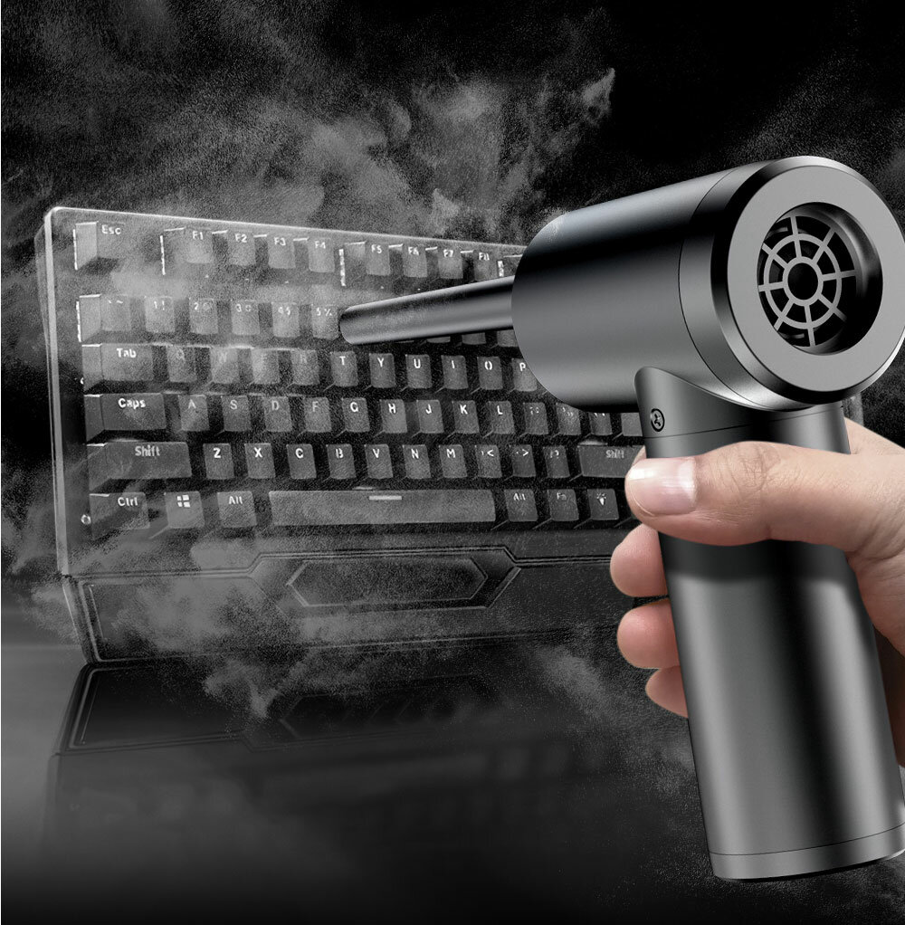 Air Duster Портативный воздушный воздуховод для компьютера с улучшенным мотором 50000 RPM Электрический сжатый воздух для очистки клавиатуры ноутбука ПК камеры, 6000mAh аккумуляторный батарей