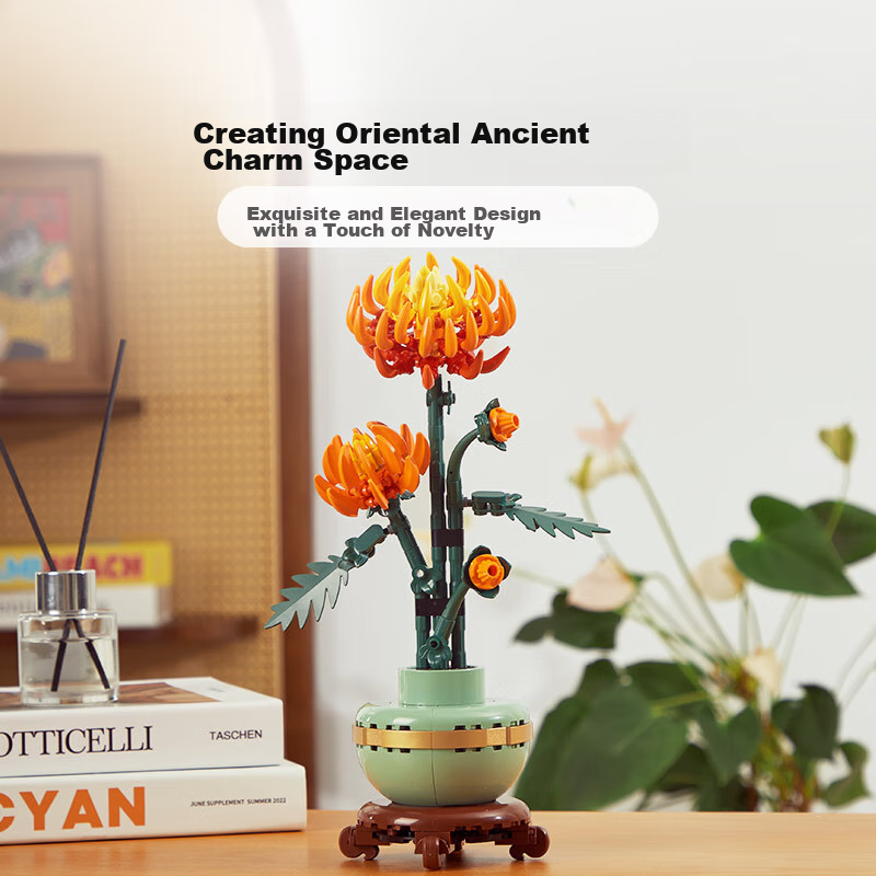 LEGO Building Blocks Set 10368, Golden Chrysanthemum, Toy for Boys And Girls, Birthday Gift