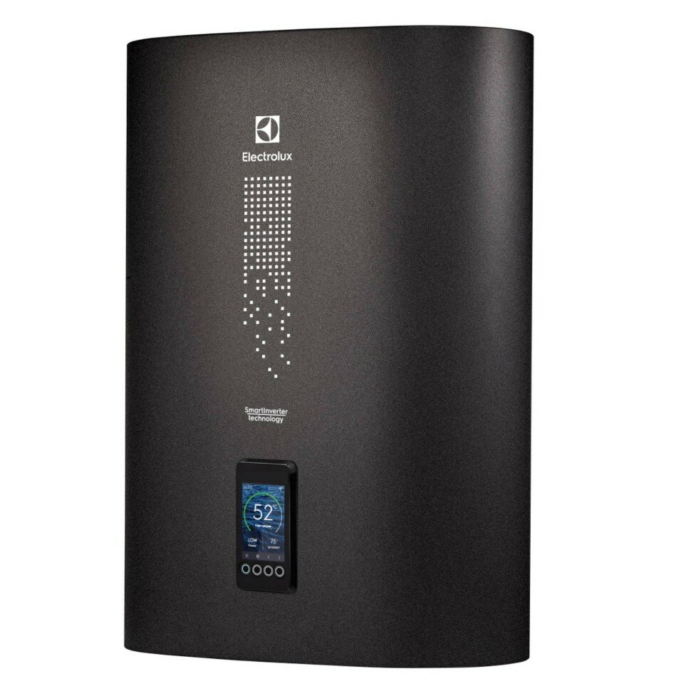 Водонагреватель Electrolux EWH 30 SmartInverter Grafit Черный графитовый Прямоугольный/плоский Нержавеющая сталь сухой тэн