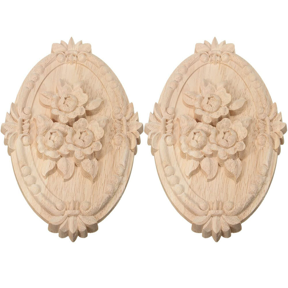 HAOEN 2 шт. мебельный резной уголок ретро деревянный орнамент для двери шкафа окна 21X15 см