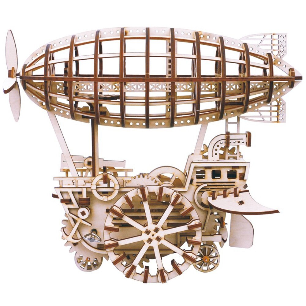 Robotime Diy Подвижный дирижабль с шестеренчатым приводом от часового механизма 3D Деревянные модели Строительные наборы Игрушки Хобби Подарок Для Детей Взрослых LK702