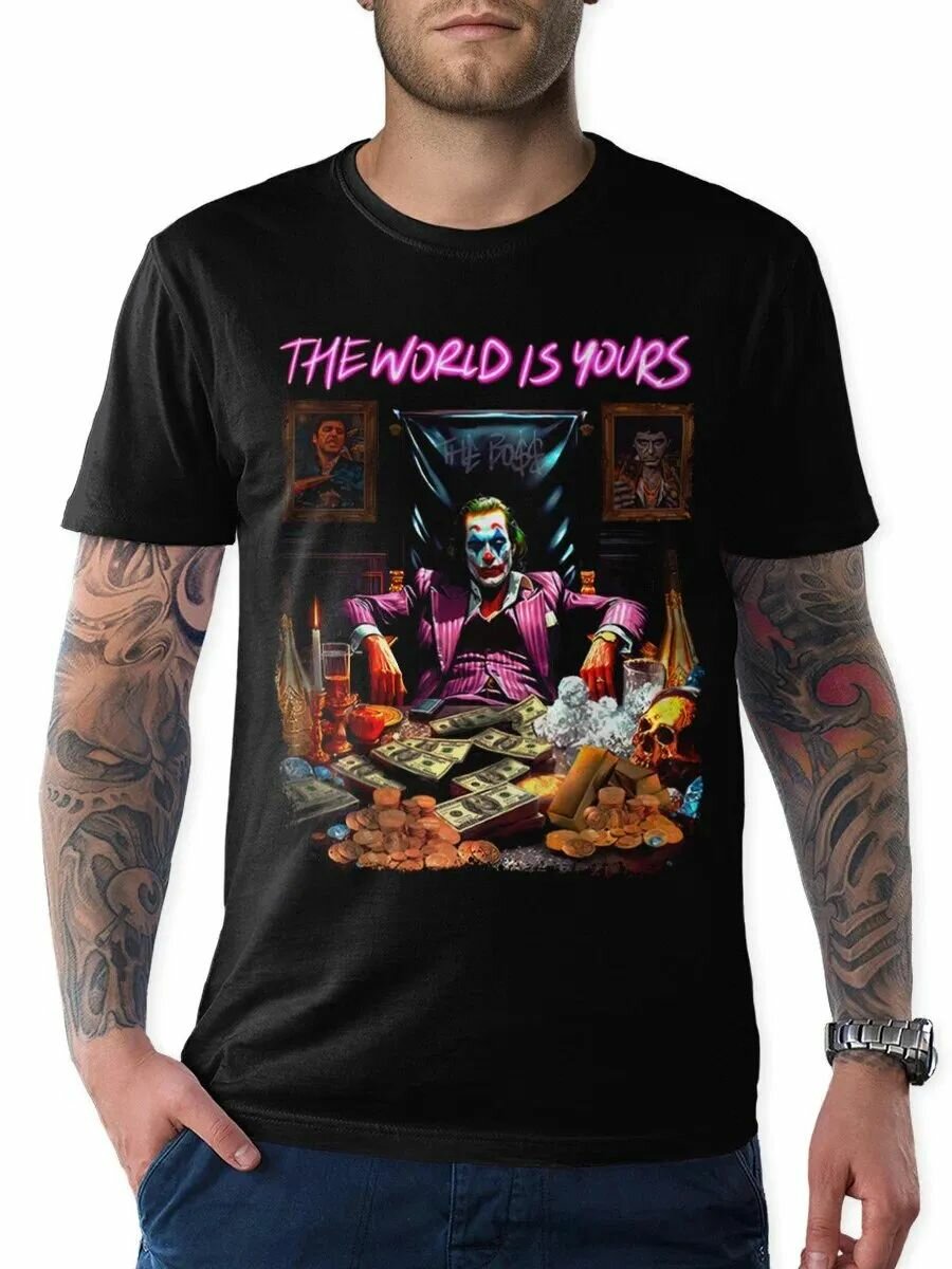 Футболка Джокер / Лицо со шрамом / Мужская