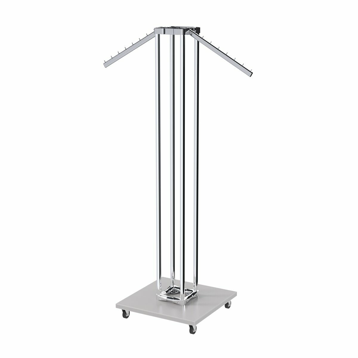 Торговое вешало для одежды с усиленными кронштейнами стрела №6-8Ц-КНХ, Серый