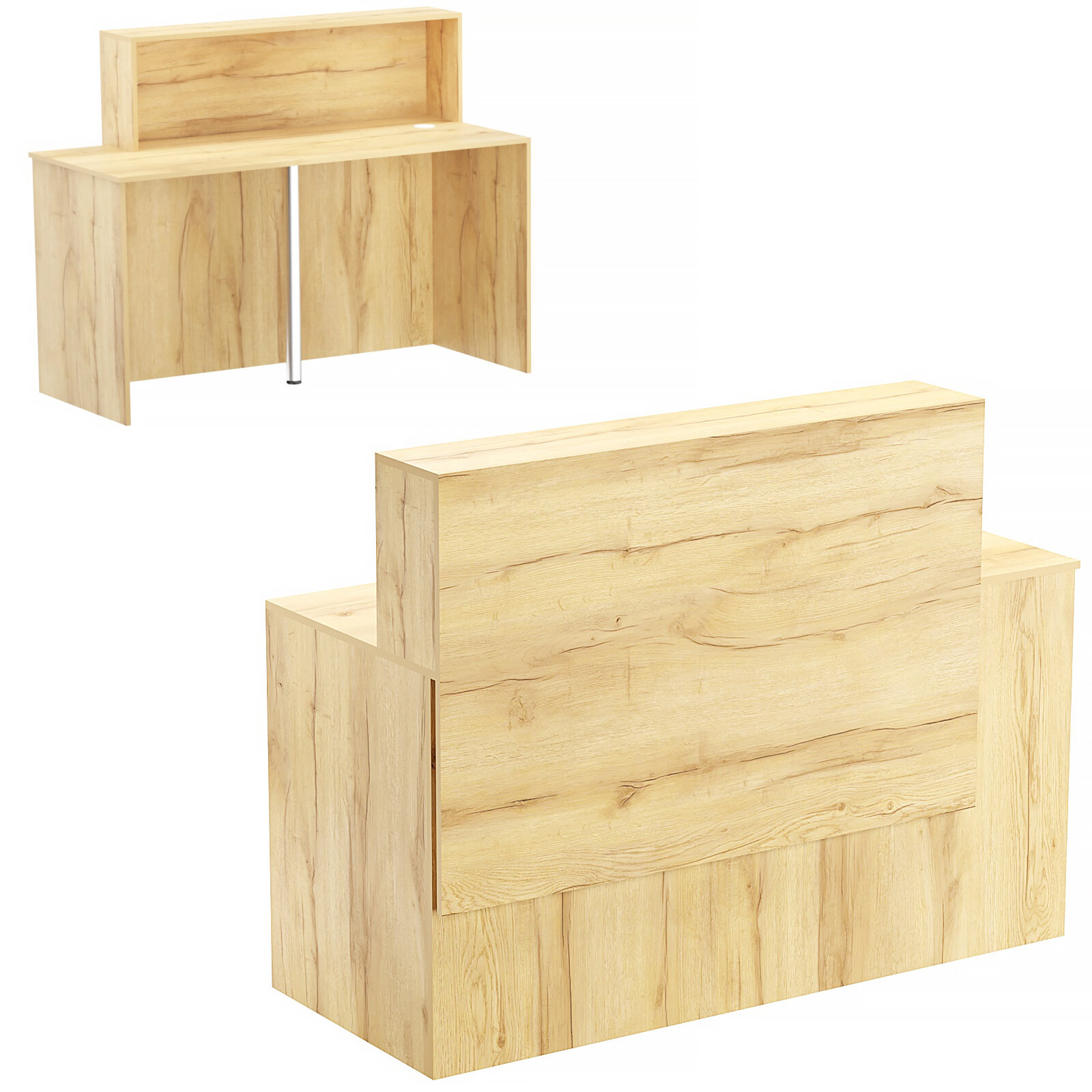 Стойка ресепшен верона №1, Дуб Золотистый