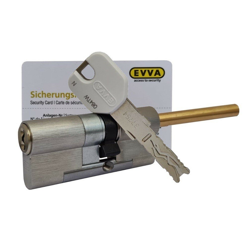 EVVA Цилиндровый механизм EVVA 4KS (62)31/31 ключ/шток, никель