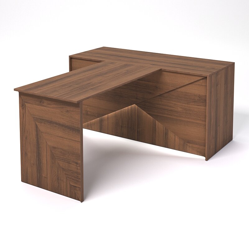 Стол руководителя №2 с приставкой брифингом, Орех. Производитель товара - компания Westcom.