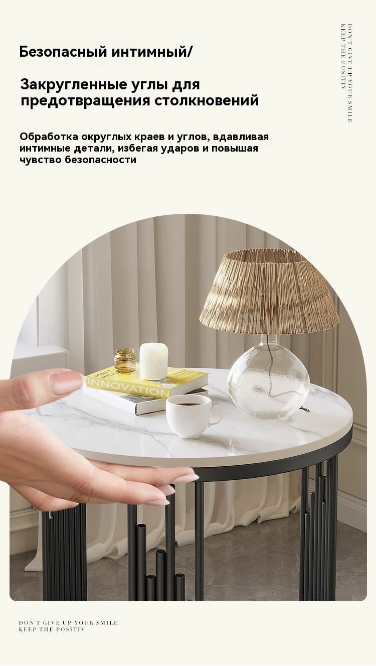 Журнальный стол，Приставной столик в стиле лёгкий люкс，40*40*55cm — фото 1