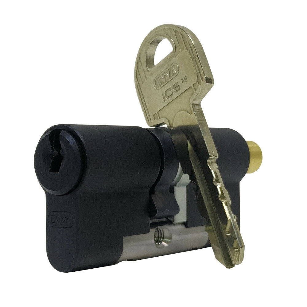 EVVA Цилиндровый механизм EVVA ICS (92)61/31 ключ/вертушка, черный