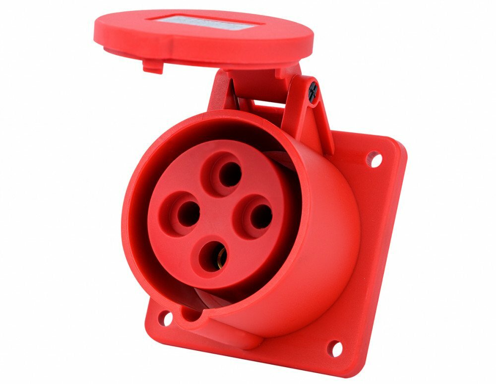 DEKraft Розетка для скрытой проводки 3Р+РЕ 16А 380В IP44 РЩ-103, 26262DEK