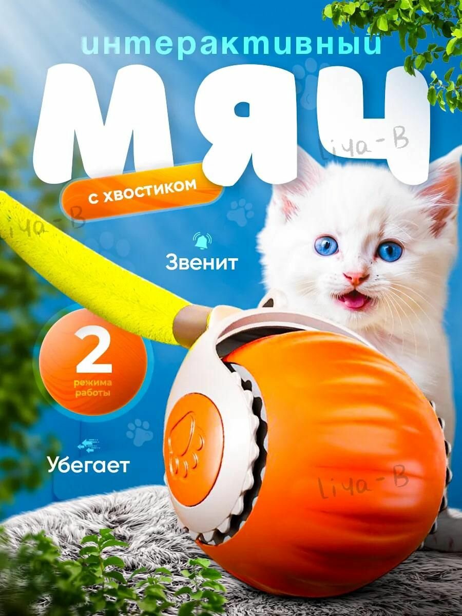 Умный игрушечный мяч для кошек и собак, игрушка для животных.