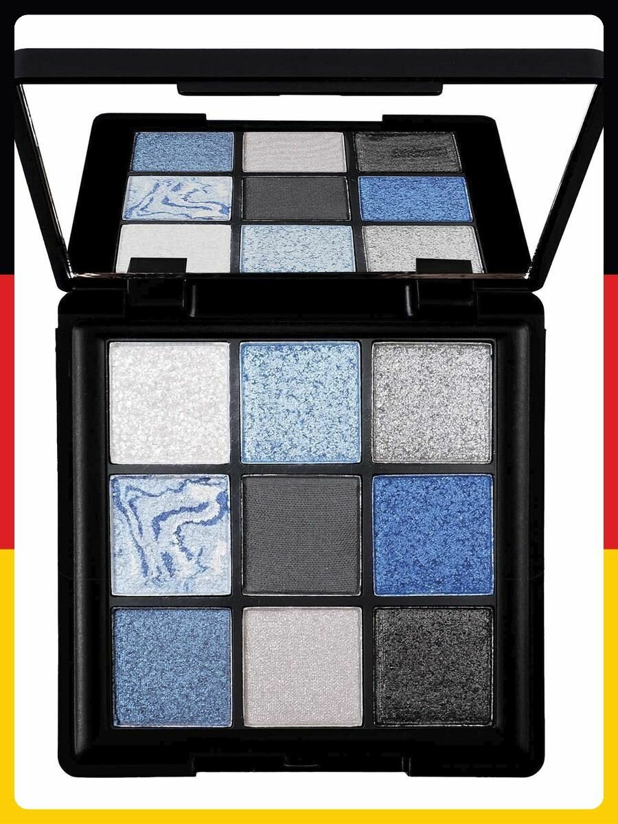 Тени для век MAKE UP FACTORY Eyeshadow Pro Effect Palette, Blue Selection-60, 7.5 g