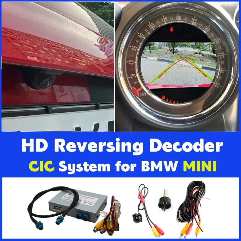 Интерфейсный модуль для MINI Cooper Countryman Clubman R55R56R57R58, модернизация системы CIC, реверсивное изображение, камера заднего вида