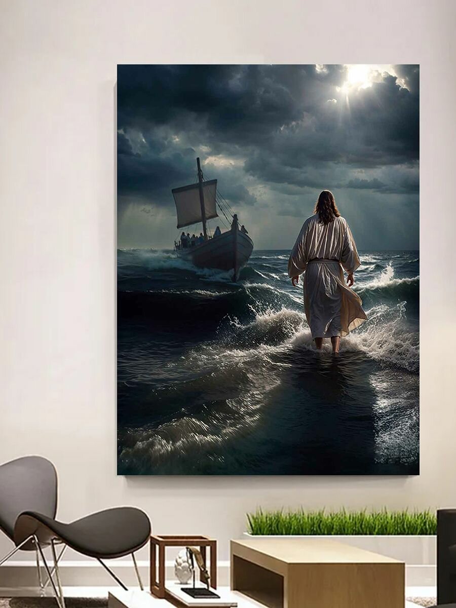 Иисус Христос картина, картины с изображением святых, 40х60 см.