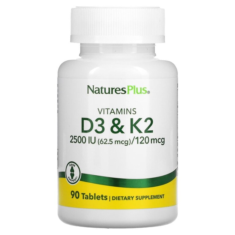 Natures Plus Vitamins D3&K2 (90 таб)