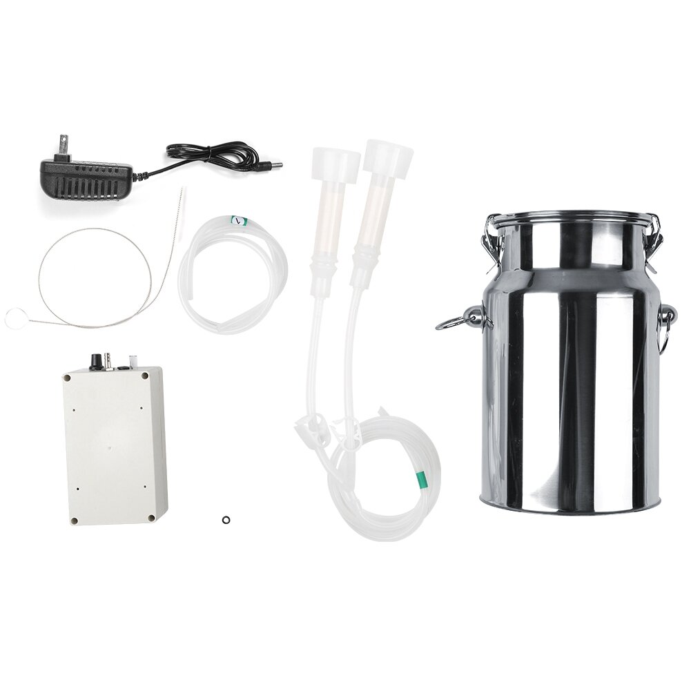 Портативный мини-доильный аппарат из нержавеющей стали для домашнего использования, объемом 7 л, электрический, для коз и овец.