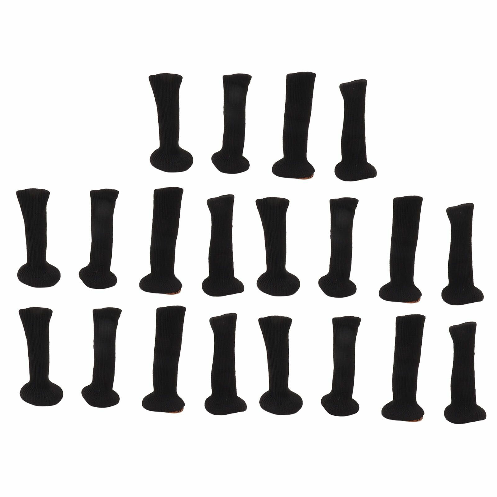 20 шт, защитный чехол для ножек стола, войлочный утолщенный силиконовый чехол для мебели, стула, ног, напольный протектор, чистый черный