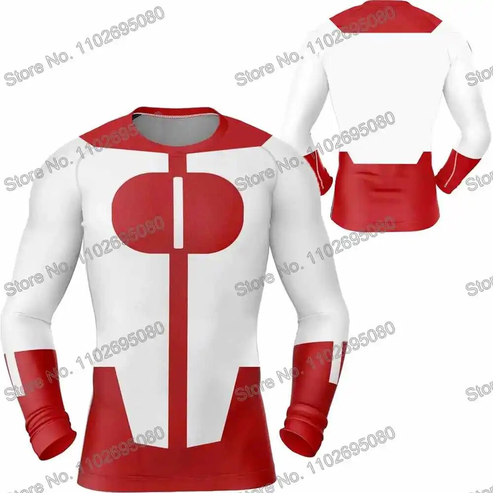 Invincible Плотный Рашгард из лайкры для дайвинга Красный, М, 1