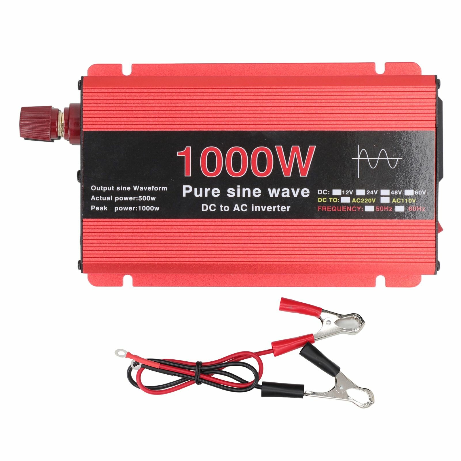 Инвертор 1000 Вт, чистая синус, 12В 220В, защита от перегрузки