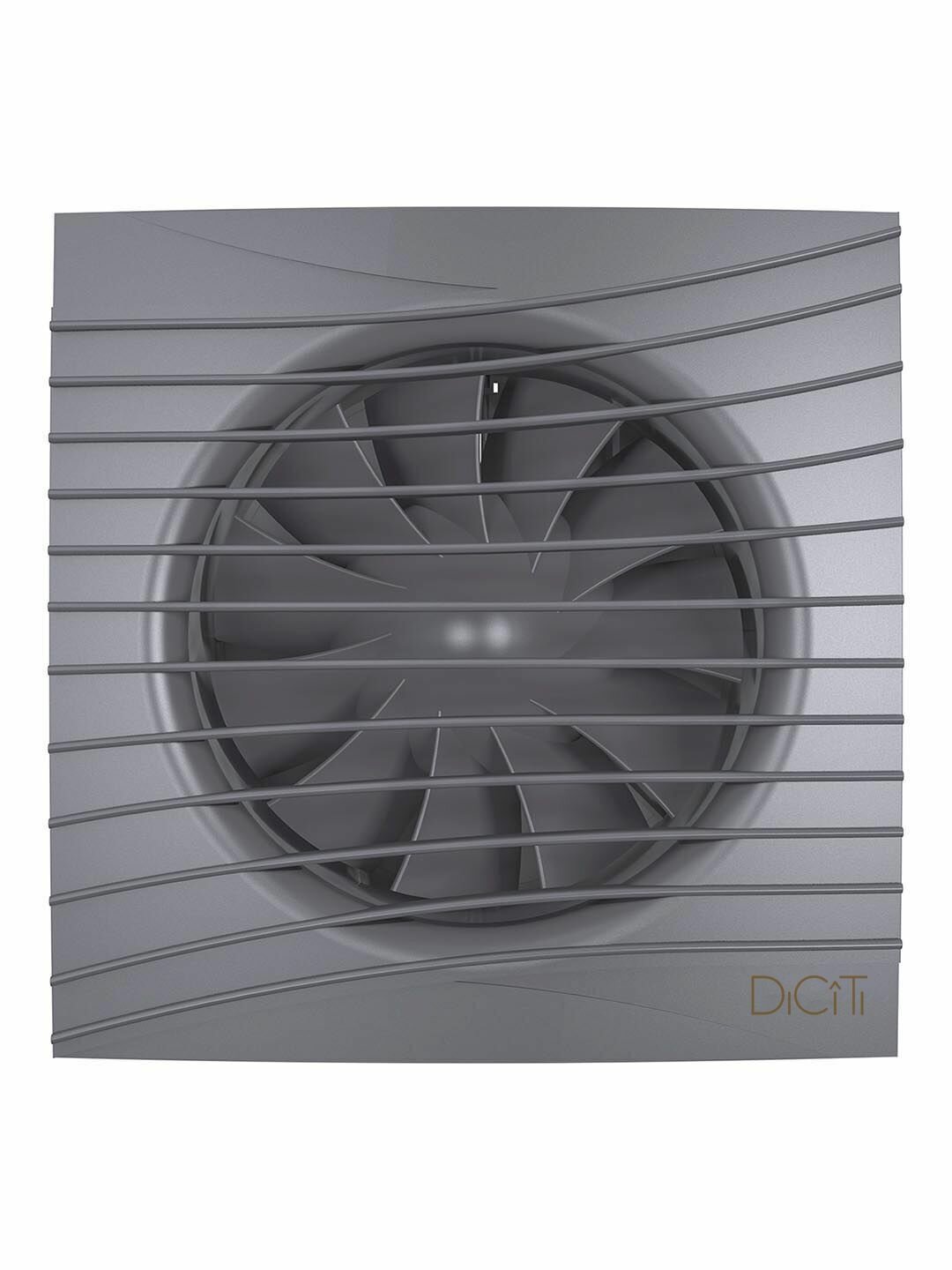 Вентилятор накладной SILENT D125 обр. клапан Dark gray metal DICITI
