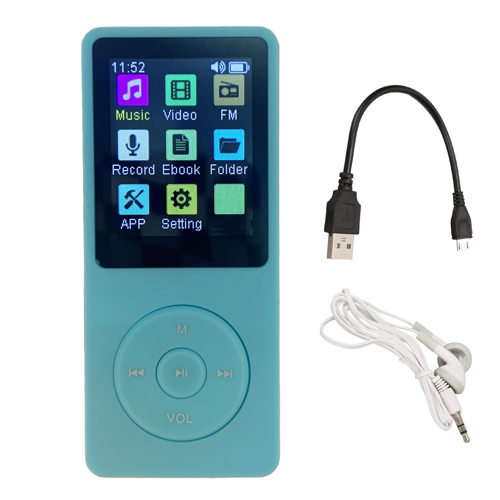 MP4-плеер 1.8", ультратонкий, для студентов, синий