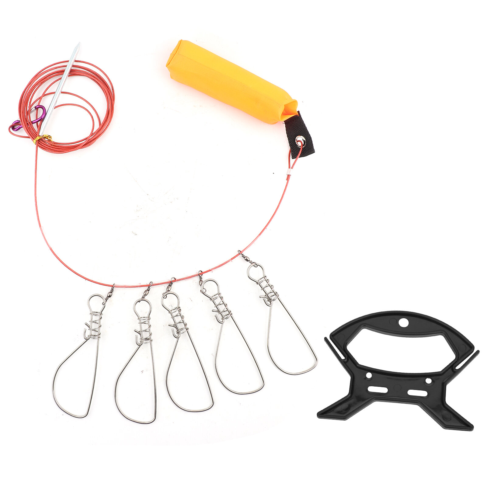 5-метровый рыболовный замок-застежка из нержавеющей стали для крепления живой рыбы, аксессуары для рыболовных снастей