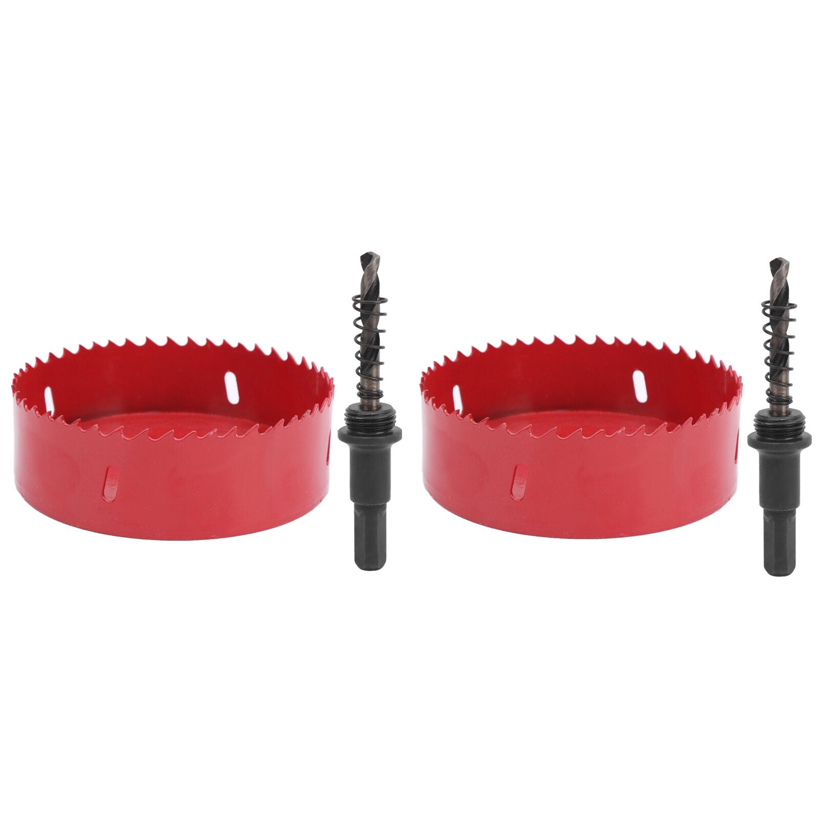 2 комплекта биметаллических корончатых сверл для сверления отверстий в алюминиевых листах, ПВХ и железе, диаметром 120-165 мм (105 мм).