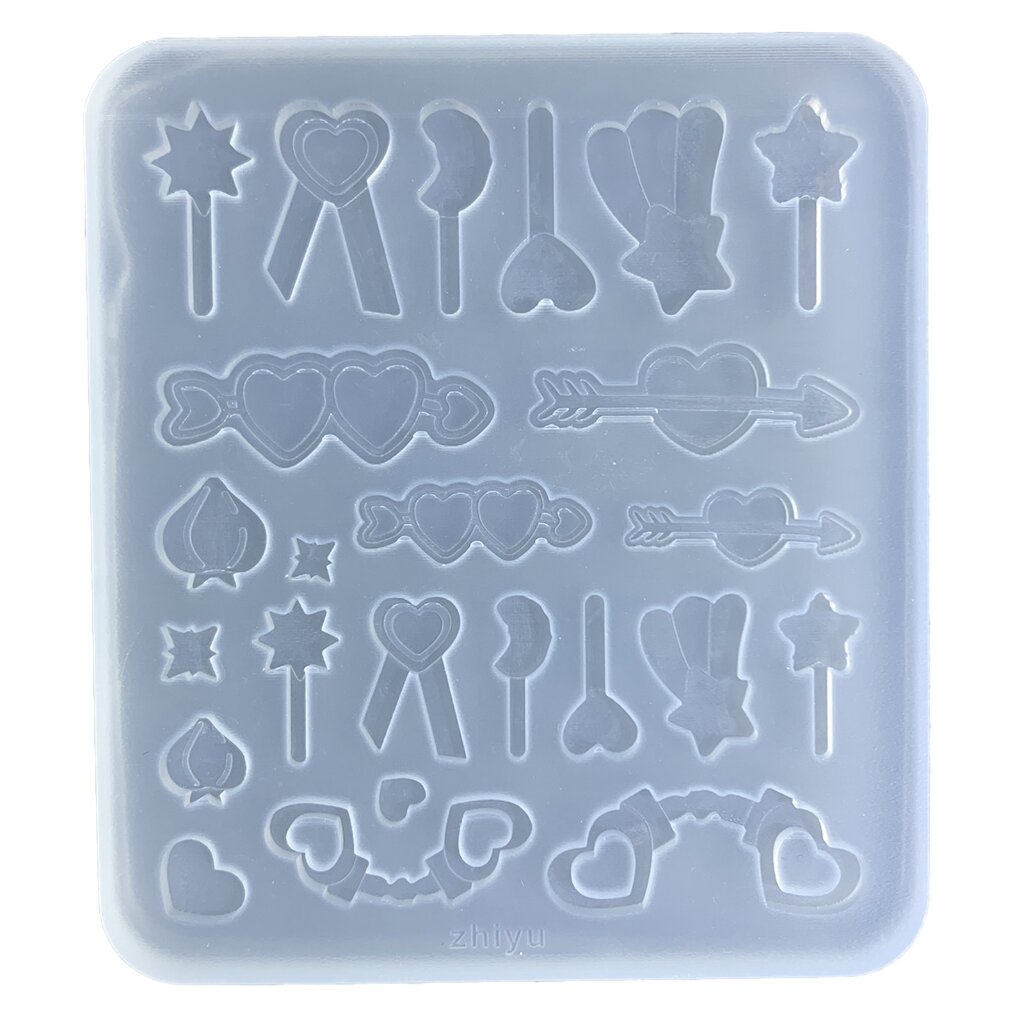 Брелок для аксессуаров из смолы в форме силиконовой формы для карт в форме теннисной звезды с бантом