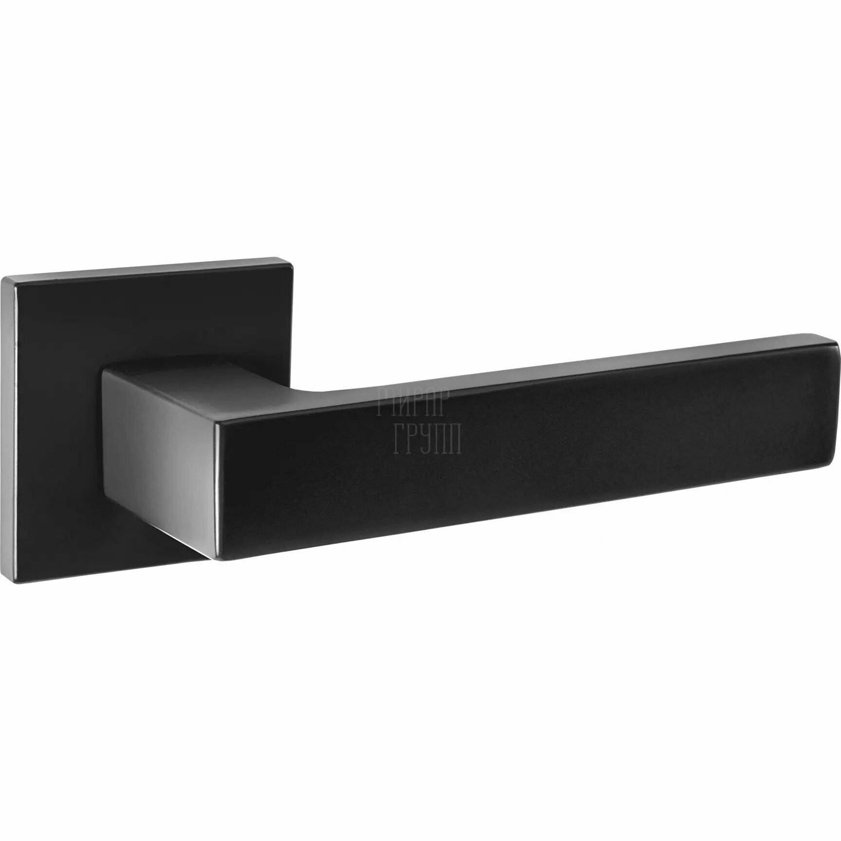 Дверные ручки Renz (Ренц) "Корсико" INDH 323-03 slim на квадратной розетке черный