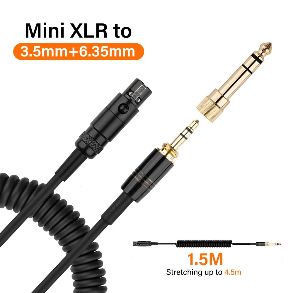 Линейный кабель 6,3-3,5 мм к мини-XLR для наушников AKG