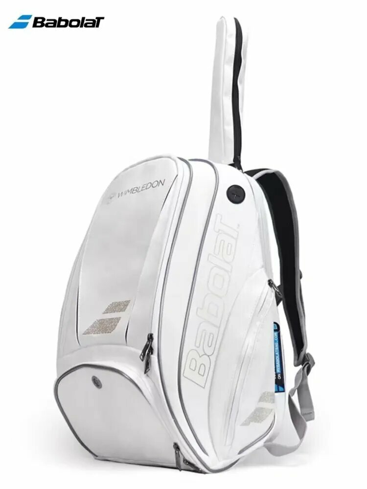 Теннисный рюкзак BABOLAT "Wimbledon", для 1-3 ракеток, белый/золотой, 25л