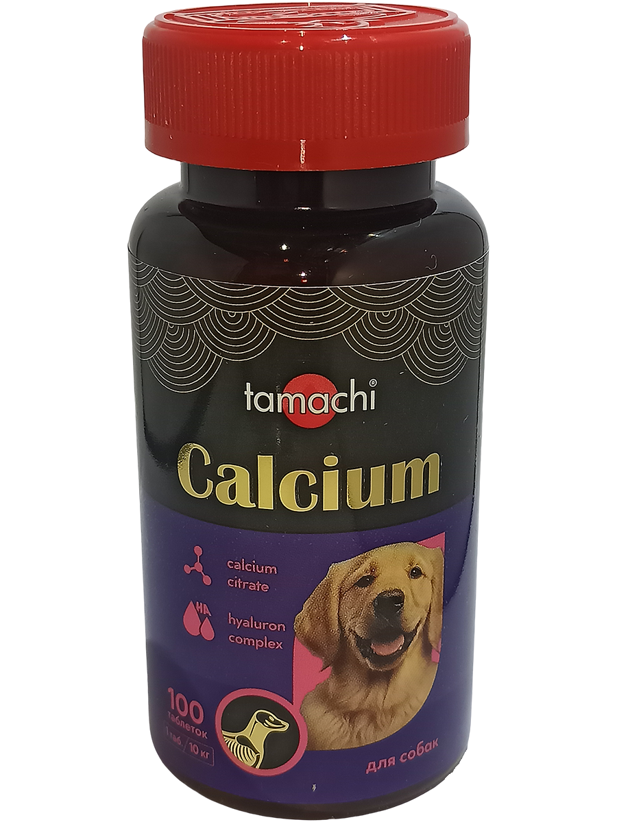 Tamachi Calcium для средних и крупных собак, 100 табл.