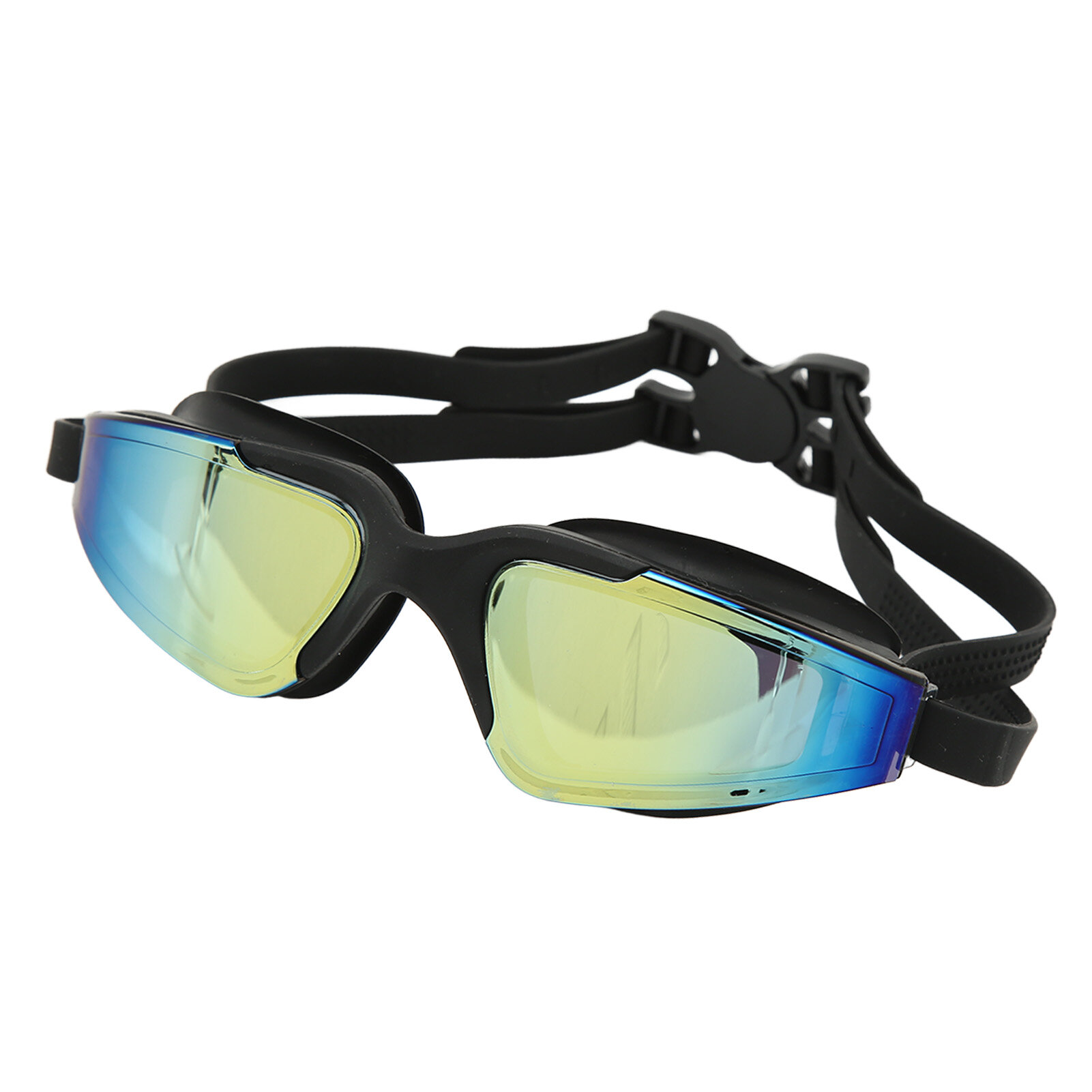 Очки для плавания, противотуманные, HD, водонепроницаемые, силиконовые, с широким обзором, очки для плавания для взрослых, детей, черные