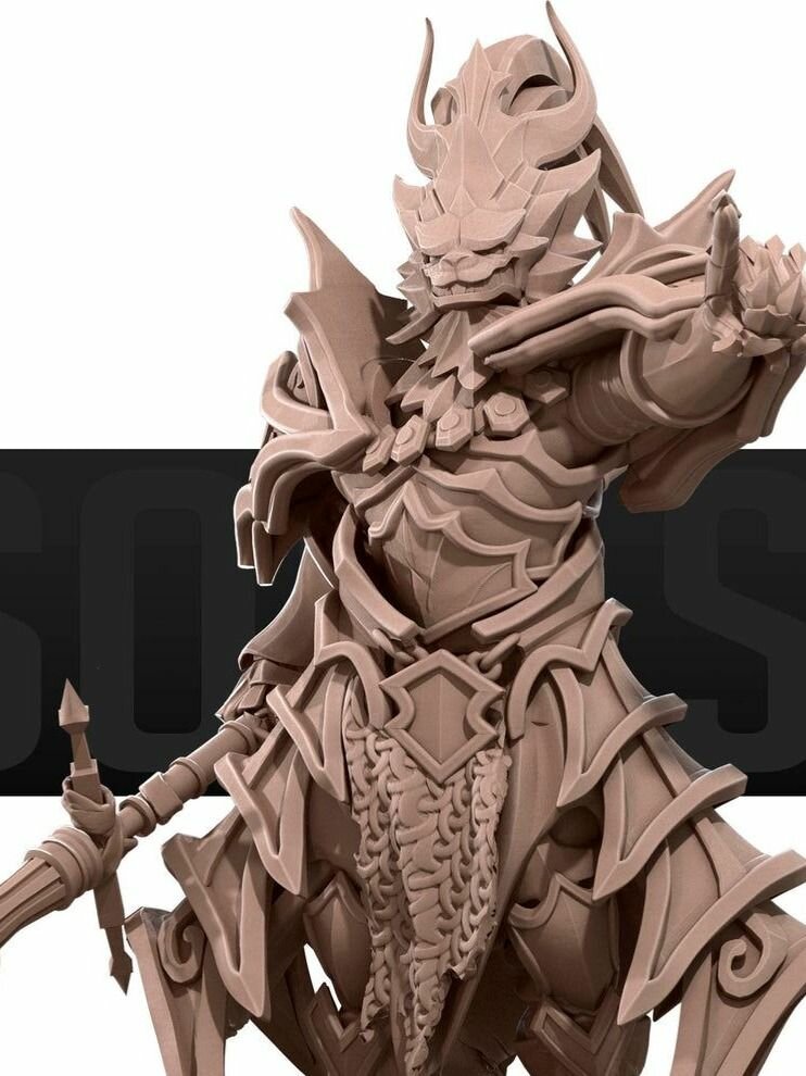 Орнштейн убийца драконов Фэнтези фигурка (Elden Ring) игровая миниатюра для раскрашивания (масштаб 35мм)